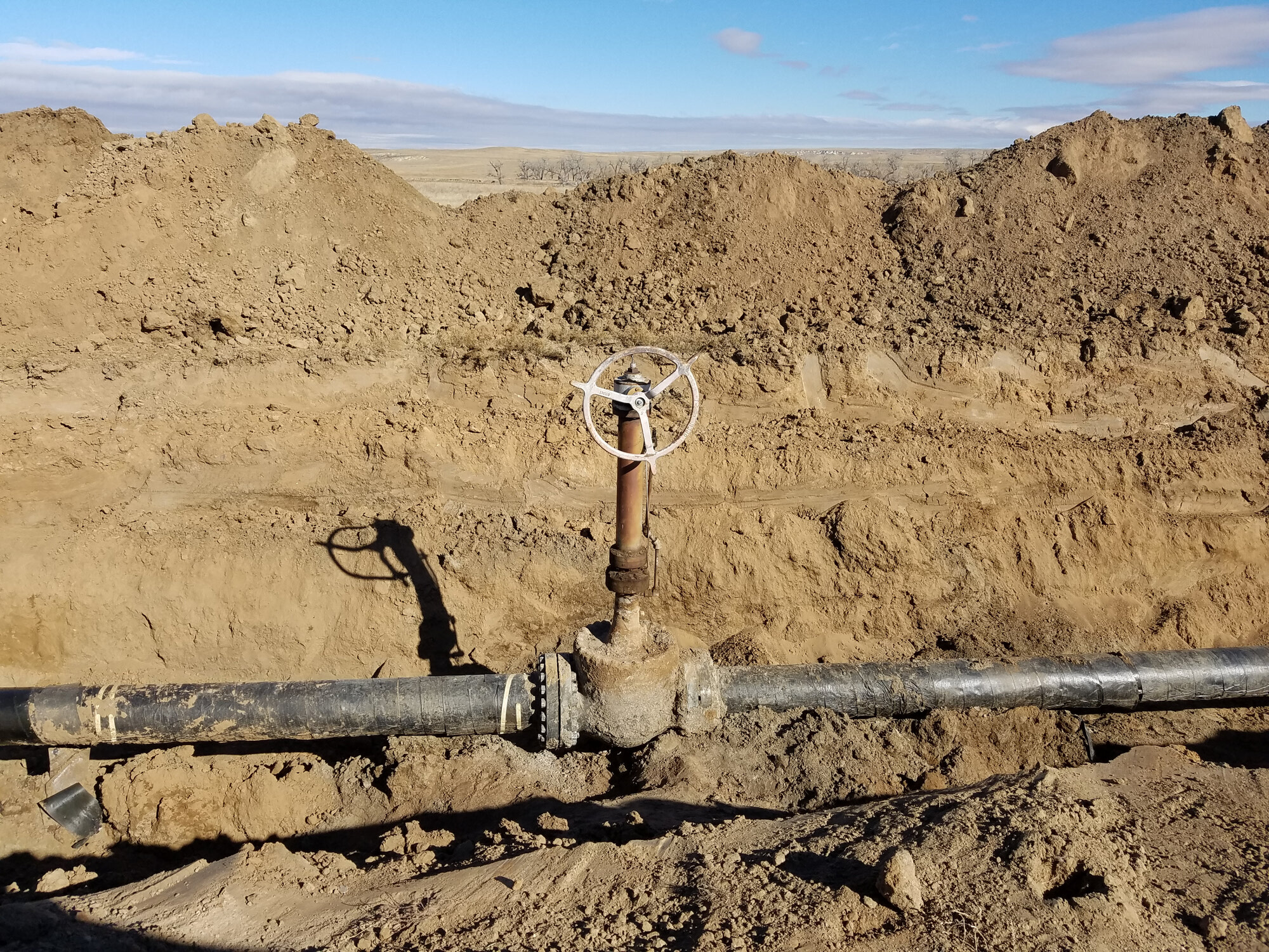 Buried Valve Brought Above Ground