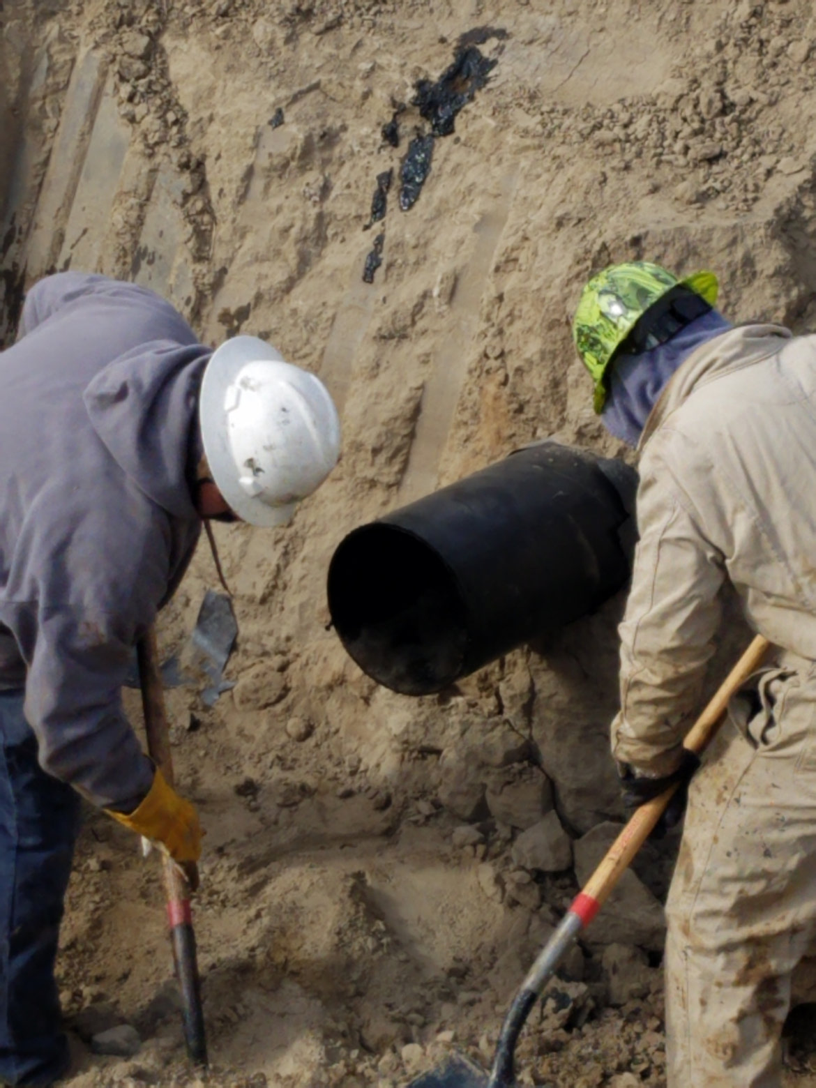 Buried Valve Brought Above Ground