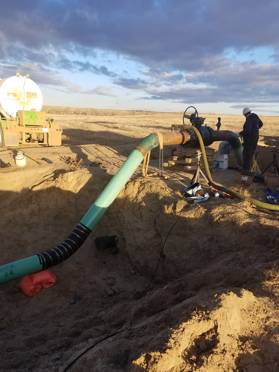 Buried Valve Brought Above Ground